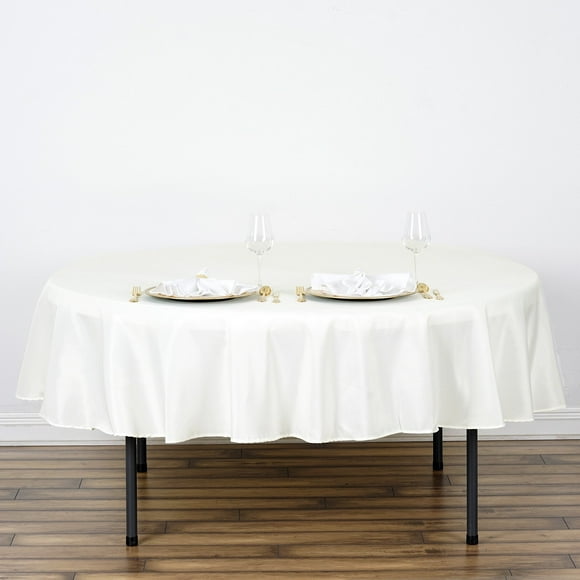 Round White Tablecloth