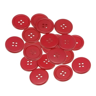 Uxcell 50Pcs 40L Sewing Buttons 1"(25mm) Resin Round Flat 4-Hole Craft ...