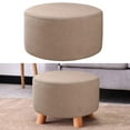 "DYNWAVE Small Round Ottoman Slipcover, Stretch Elastic Cover ...