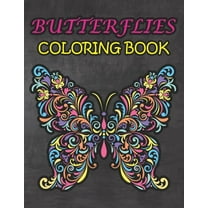 Adorable Butterfly Coloring Book: Adult Coloring Book Featuring ...
