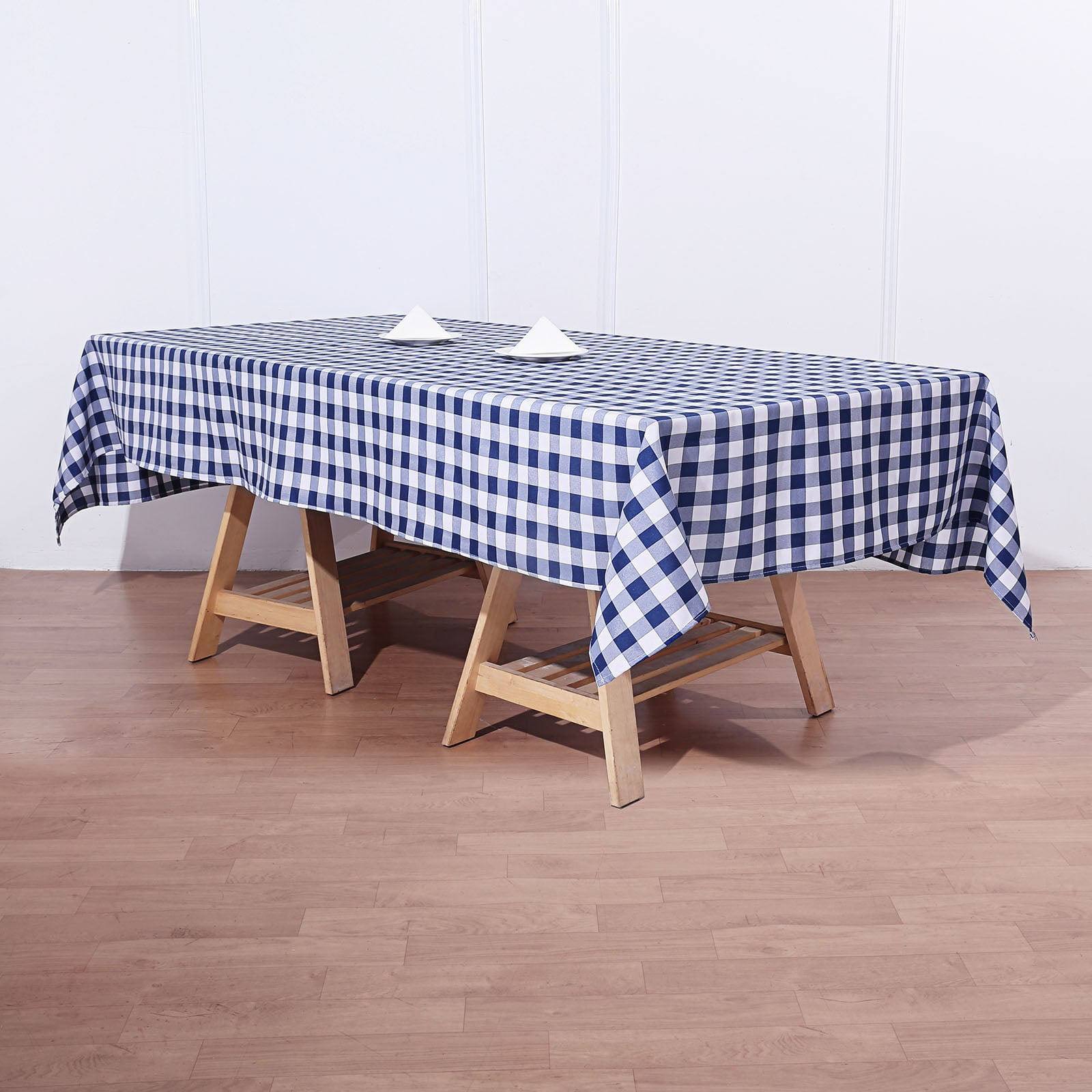 Efavormart 60x102" Navy Blue Perfect Picnic Inspired Checkered ...
