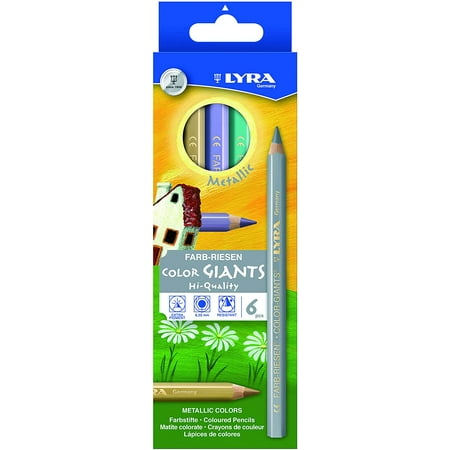 Lyra Color-Giants Lacquered Colored Pencils, 6.25mm Cores, Set of 6 ...