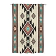 Brown Ethnic Pattern Sheer Curtains 72 Inch Long 1 Panel Retro Bohemian ...