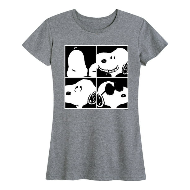 Peanuts - Faces of Snoopy - Women's Short Sleeve Graphic T-Shirt ...