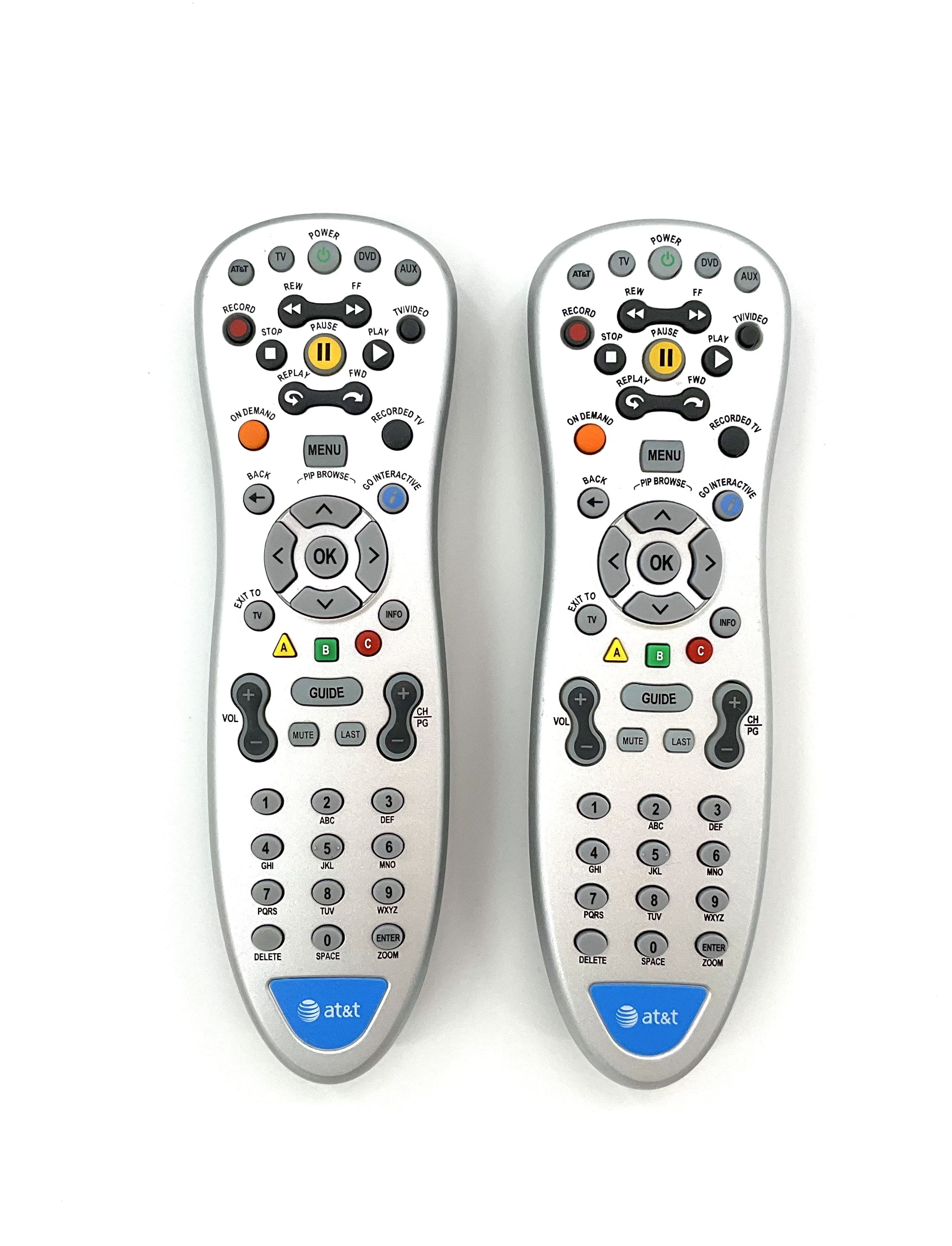 (2 Pack) Replacement At&t Silver Remote Control Compatible with TV and ...