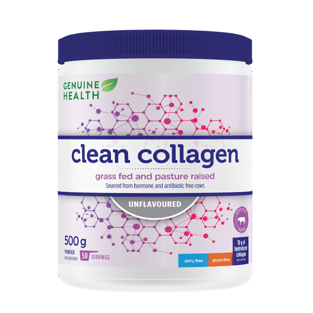 Genuine Health Bovine Clean Collagen Powder, 50 servings, 500g tub, 10g ...