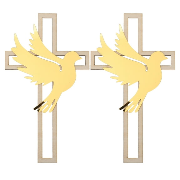 yotijay Cross Cake Topper Religious Gold Acrylic for Baby Shower ...