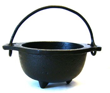 Cast Iron Cauldron w/ Handle 4" Diam Outer 2.5" Inner Diam - Walmart ...