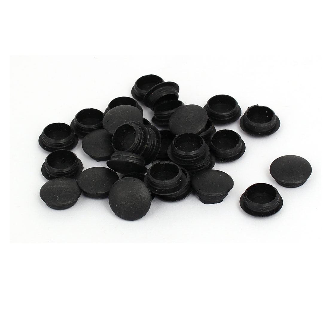 12mm Dia Plastic Round Flush Mounted Tube Insert Hole Plugs Black 30pcs ...
