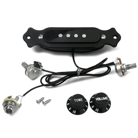 4 Strings Electric Guitar Sound Pick-up Portable Folk Guitar Sound ...