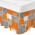 King Bed Skirt 16 Inch Drop, Orange Gradient Oil Painting Style Easy ...