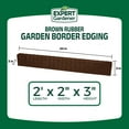 Expert Gardener 2' x 3" Brown Recycled Rubber Garden Border Landscape ...