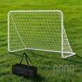 6x4 FT Portable Soccer Goal with Carry Bag, Alloy Steel Frame Backyard ...