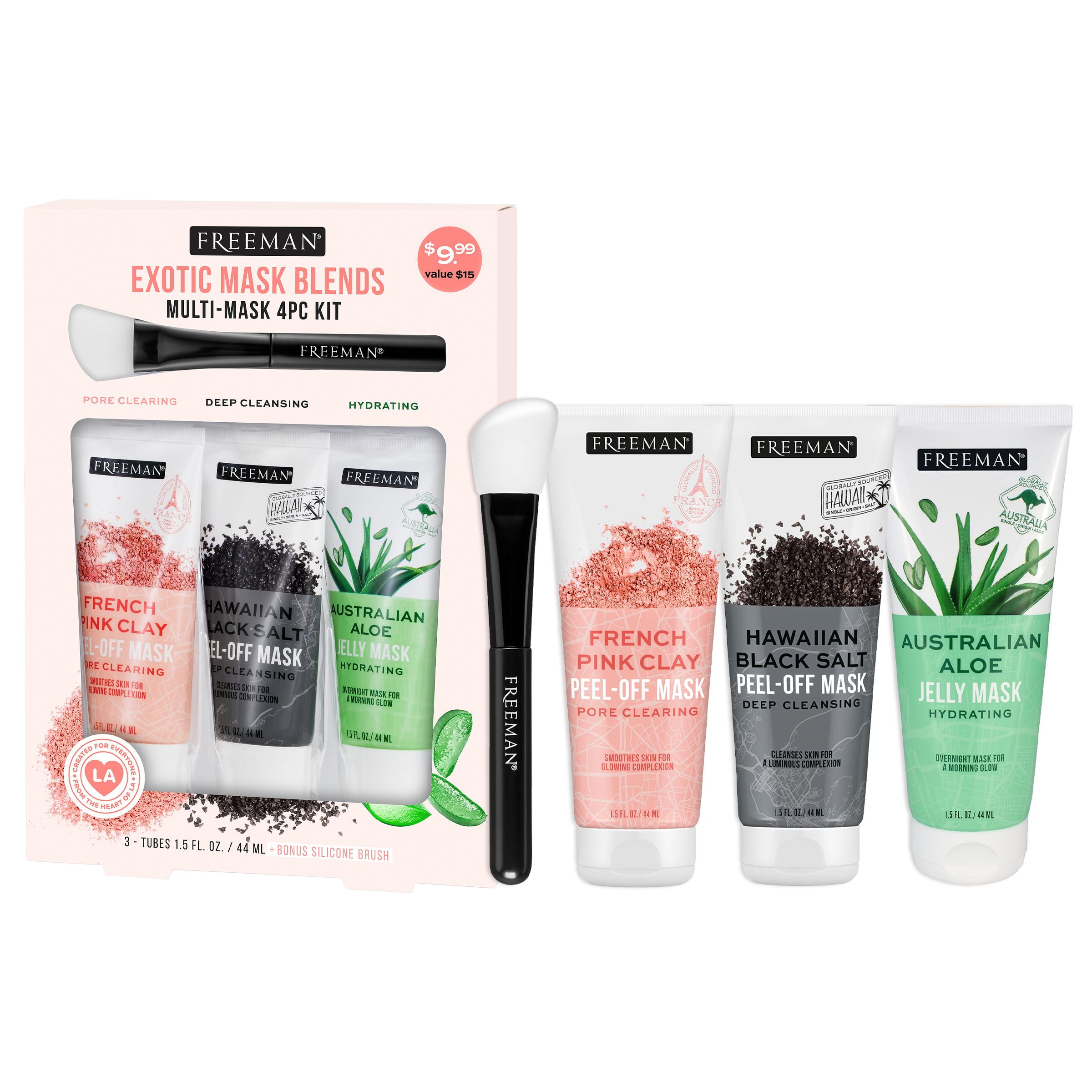 Freeman Exotic Mask Blends Multi Mask Kit, 4 Piece Set - Walmart.com