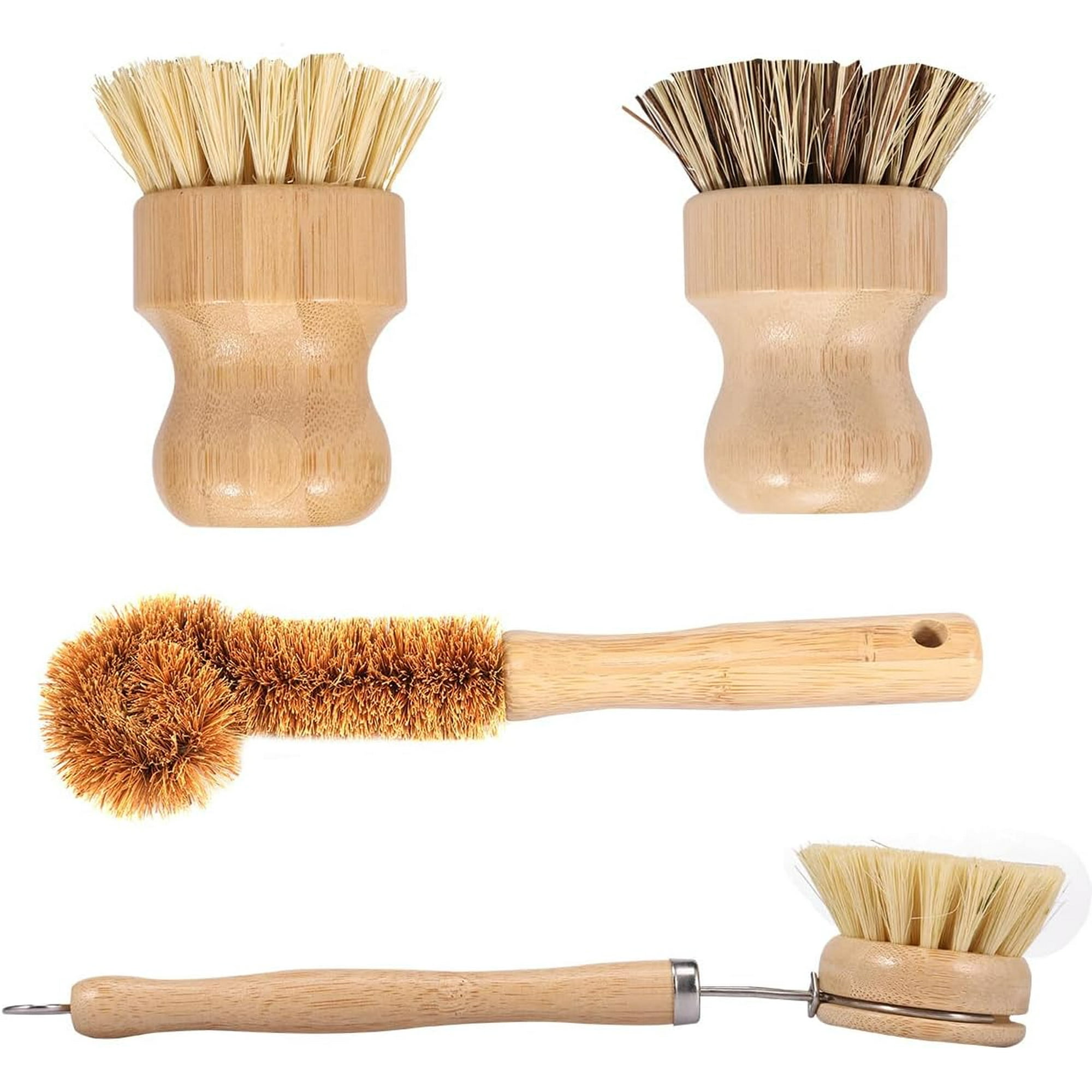 Click here for Oruyrop 4pcs Bamboo Dish Brushes Sets Natural Kitc... prices