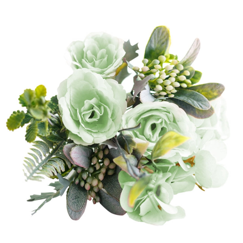 TureClos Silk Cloth Rose Home Office Decorative Artificial Lifelike ...