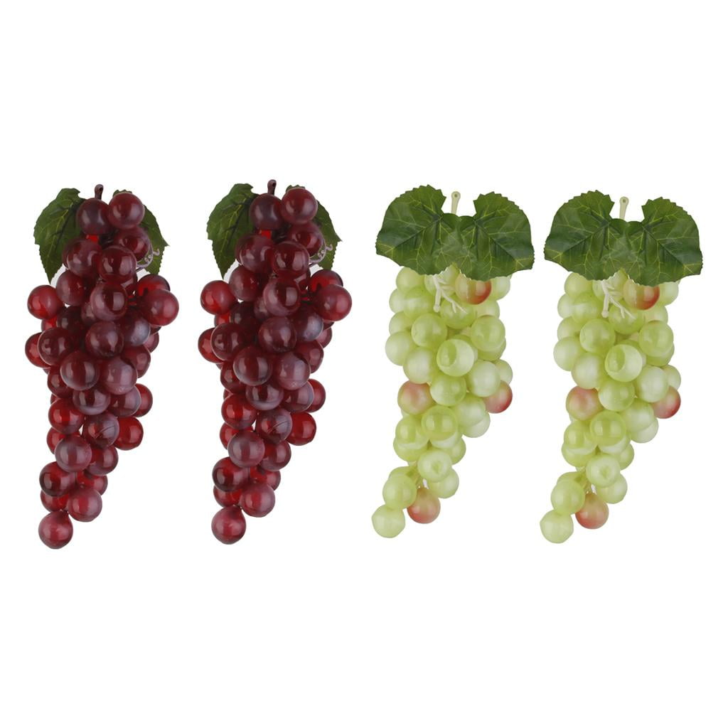 4x Faux Artificial Falso Lifelike Bosquejo Bosquejo Prop Sunnimix Uva ...