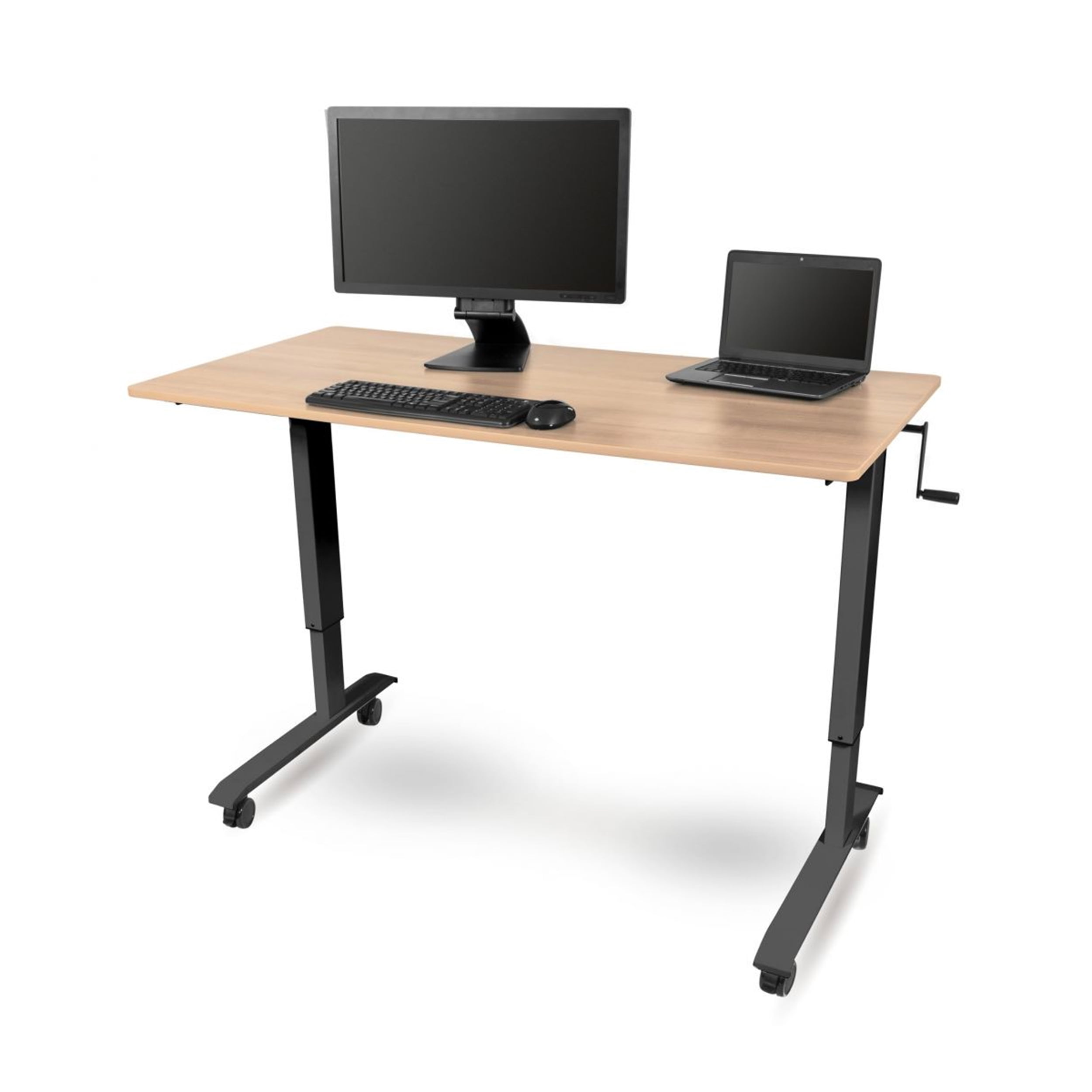 Stand Up Desk Store Crank Adjustable Height Rolling Standing Desk ...