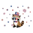 Fmbmuo 4th Of July Raccoon Design Wallpaper PVC Window Decorations ...