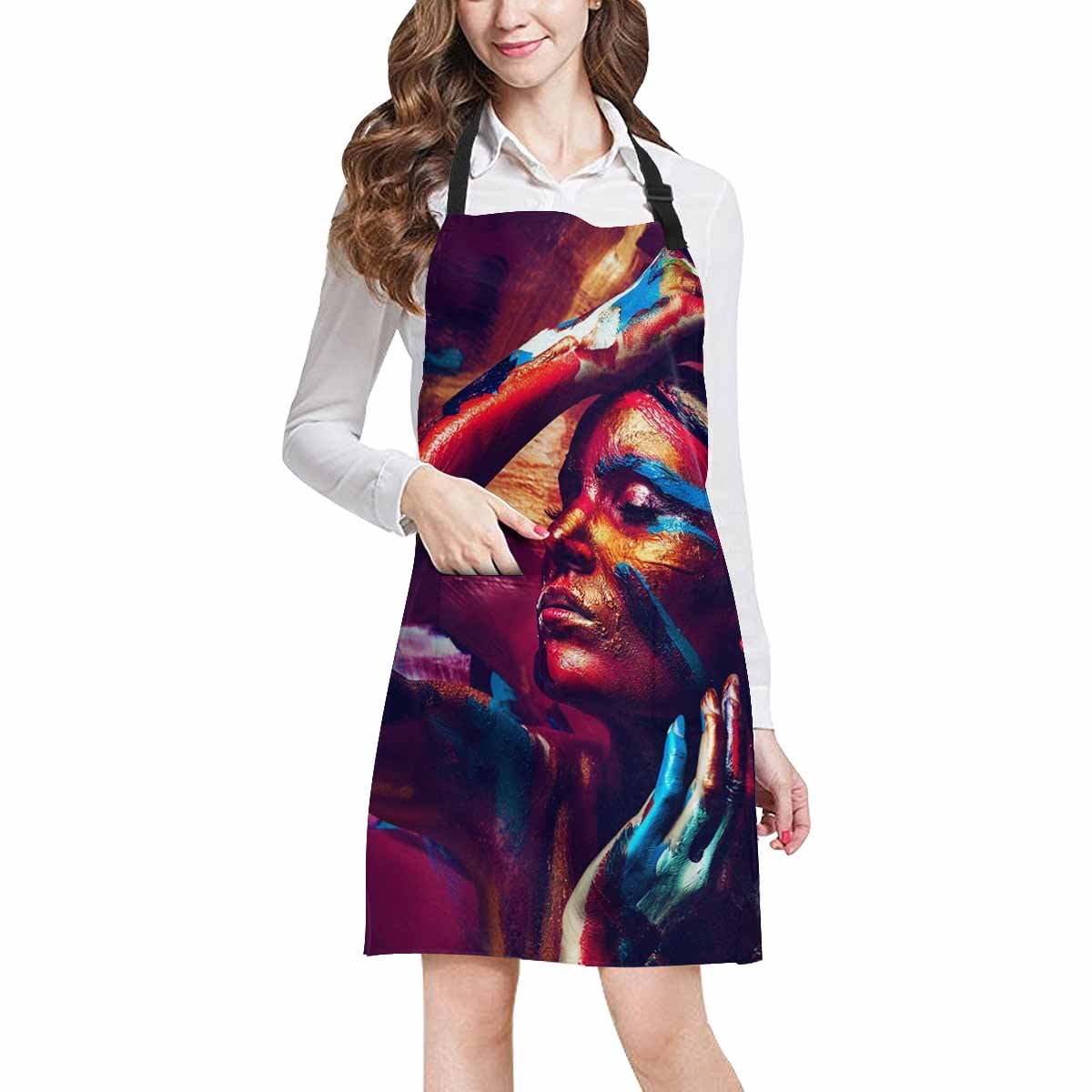 ASHLEIGH Abstract Oil Painting Decor, Sensual Girl with Colorful Body ...