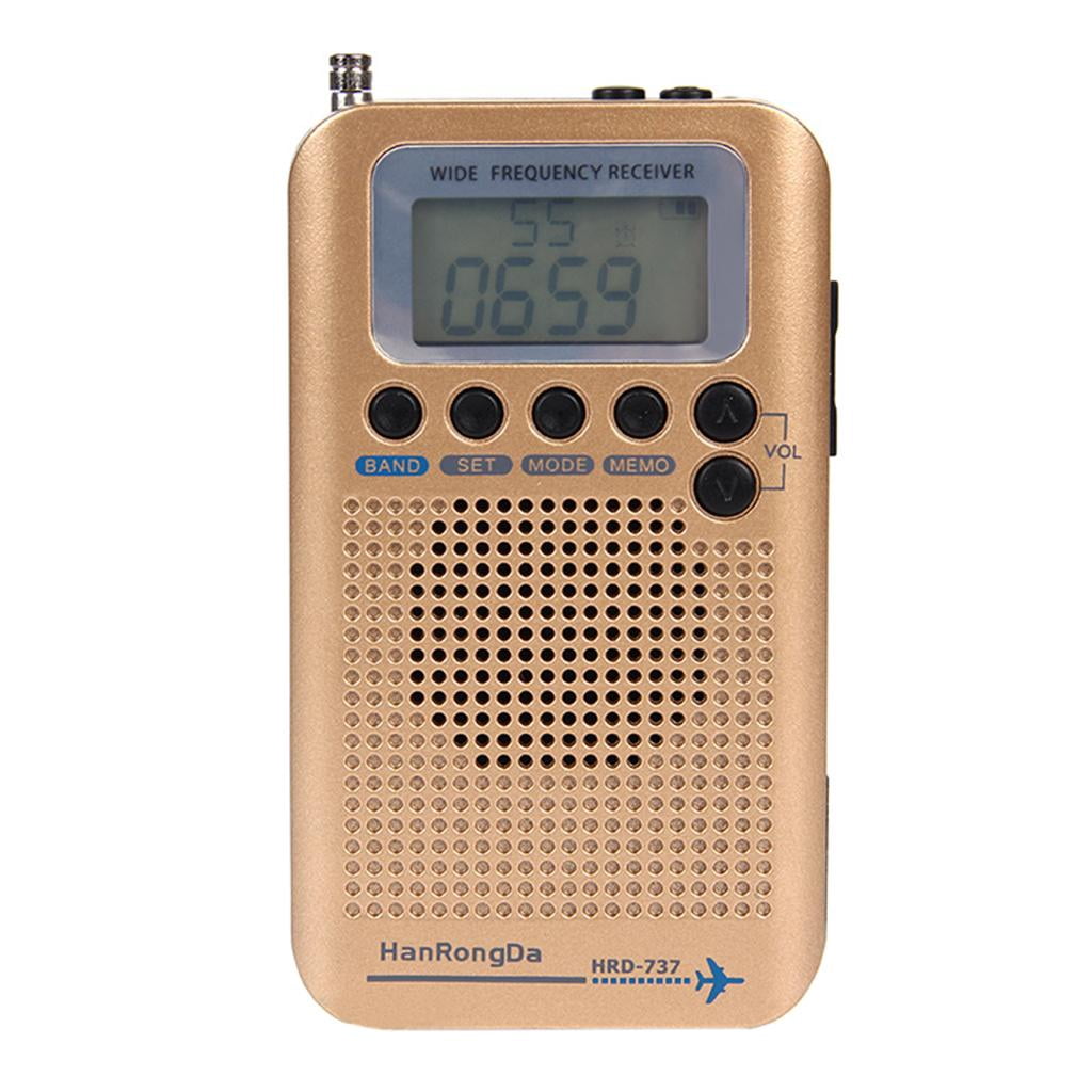 Radio portátil AM / FM / SW / AIR / VHF multifuncional Radio estéreo ...