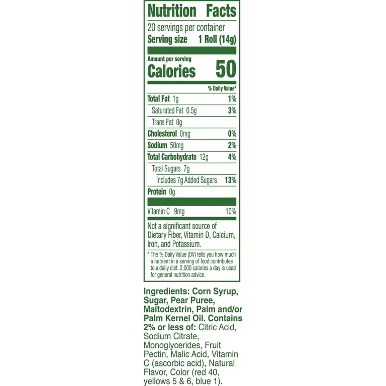 Fruit Roll Up Package