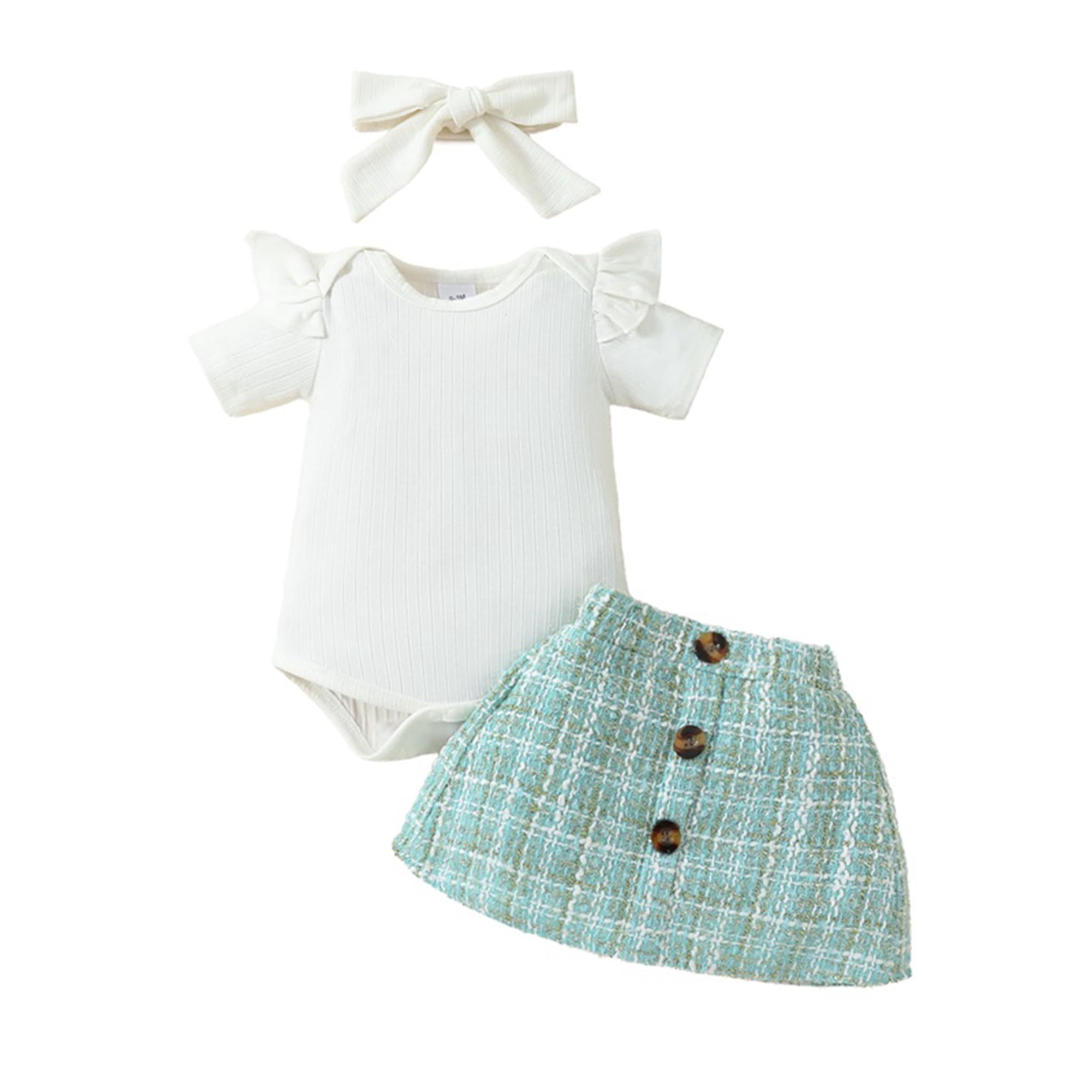 Click here for Sylvamorning Baby Girls Skirt Sets Ruffle Short Sl... prices