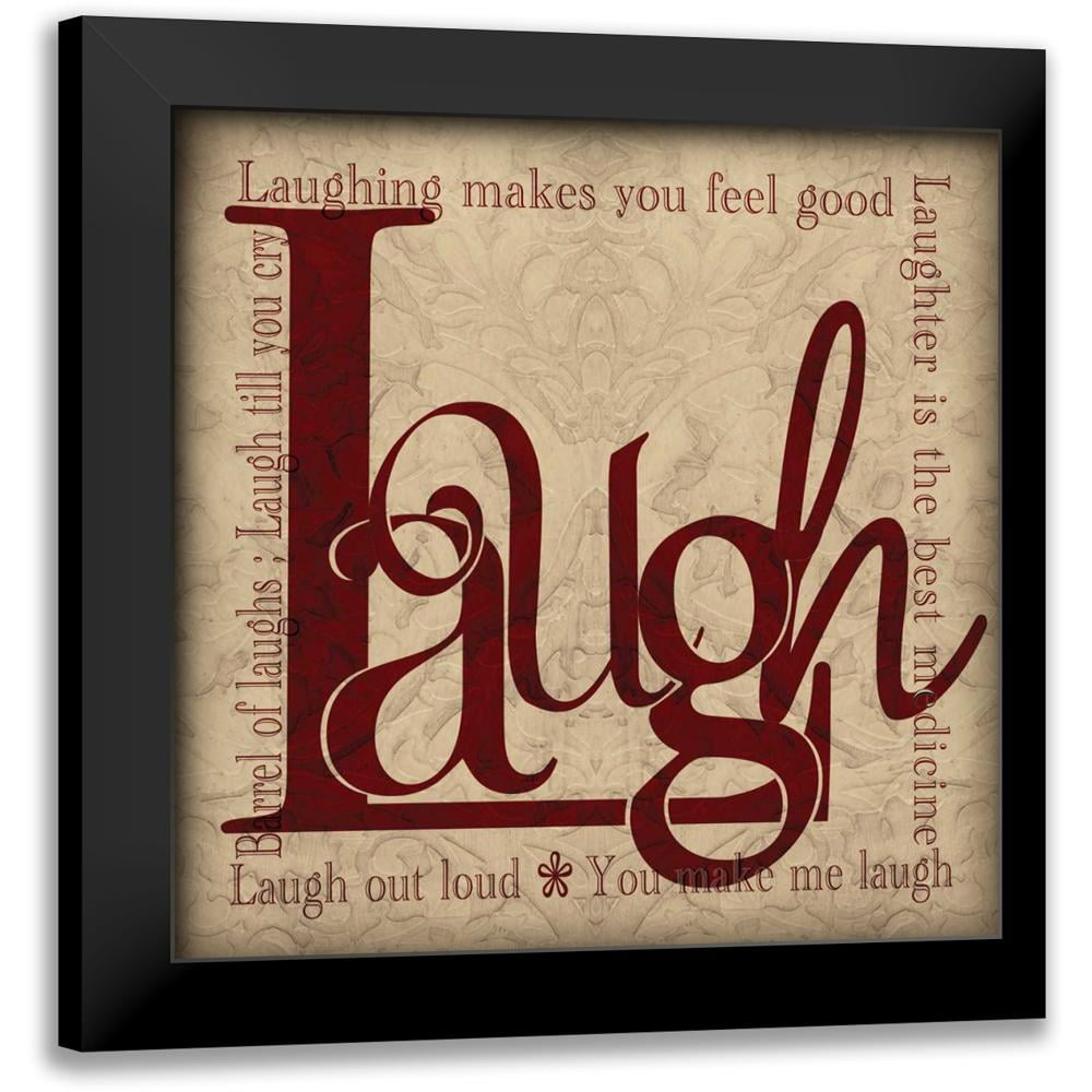 Wolk, Lisa 15x15 Black Modern Framed Museum Art Print Titled - Laugh ...