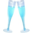 Blue Glitter Plastic Blue Wine Glasses 30 Pack, Champagne Flutes ...