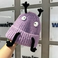 Eyicmarn Cute Winter Cap for Kids, Soft Cartoon Funny Knit Hat ...