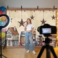 12x8ft Photo Backdrop, Star Brown Soft Polyester Backdrop Curtains ...