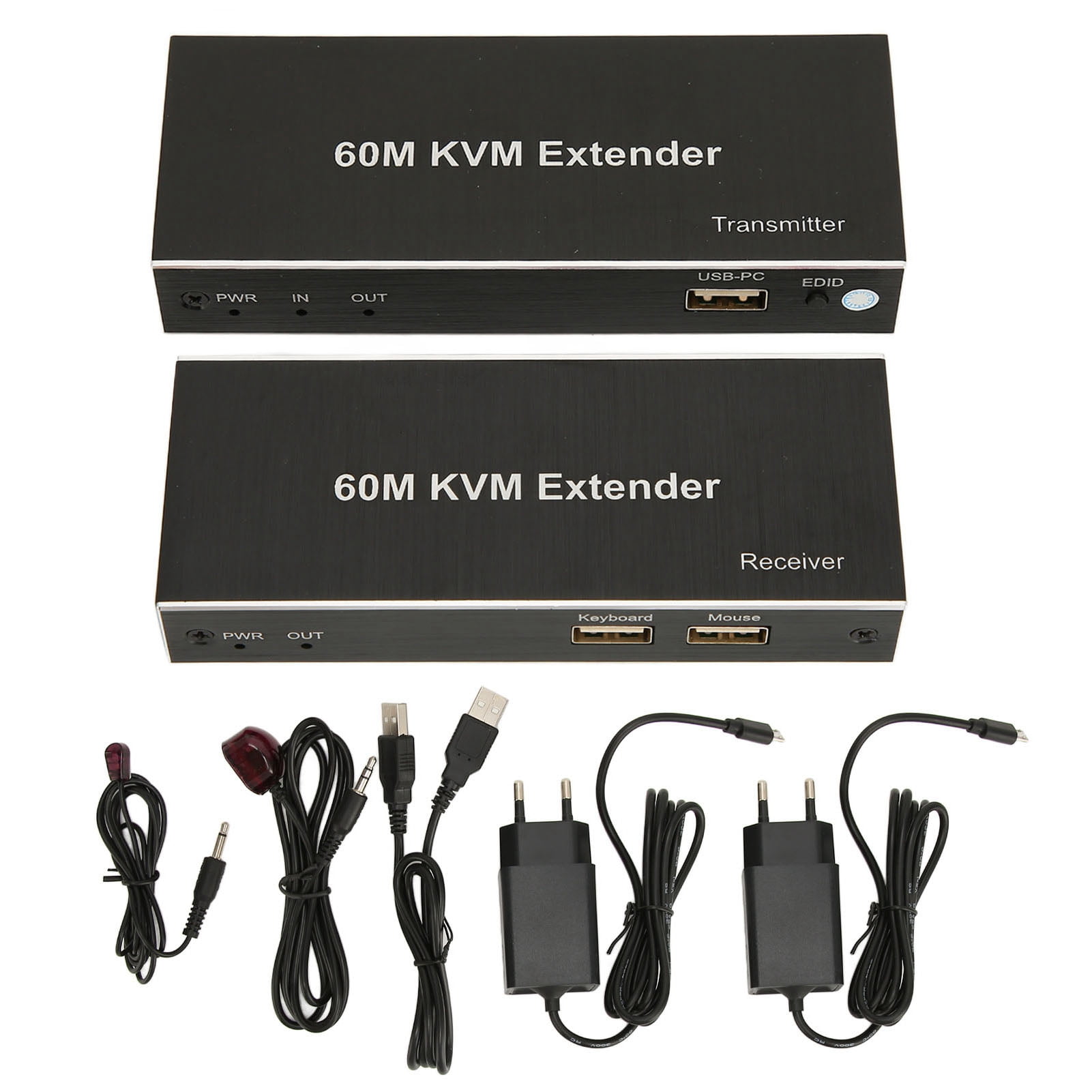 Extensor KVM de 60m multifuncional 1080P 60Hz HD interfaz Multimedia ...