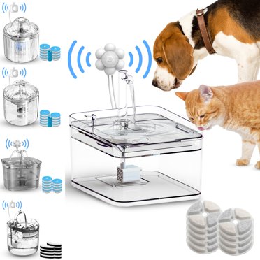 PATPET Dog & Cat Triple Filtration Water Fountain with Ultra Quiet Pump ...