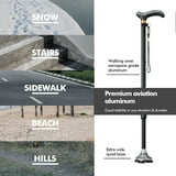 MoonSun Walking Cane Women and Men, 10 Levels Adjustable Height ...