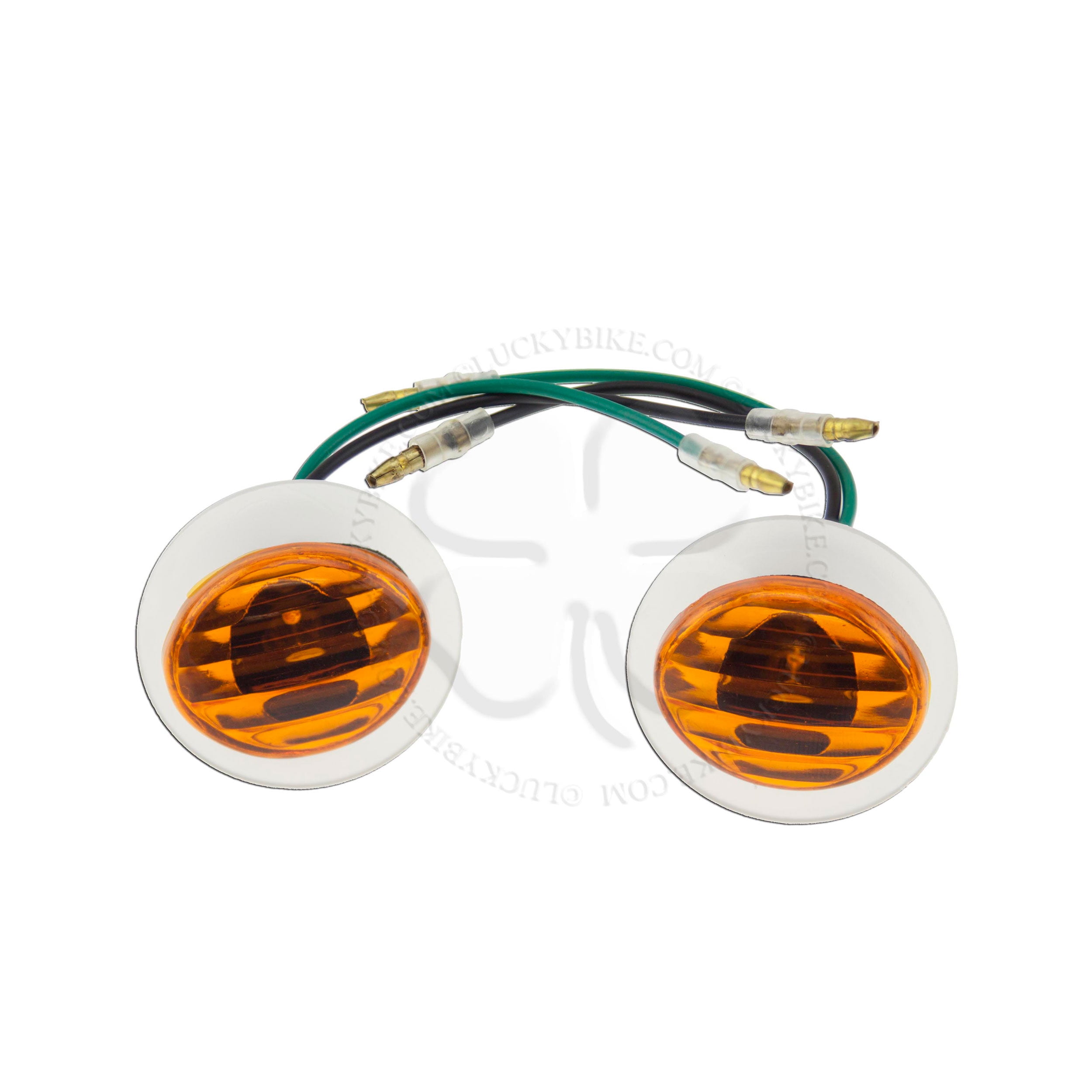 Flush Mount Amber Universal Motorcycle ATV Blinker Mini Cateye Turn ...