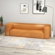 Aurora 94" Mid Century Modern Tight Back Genuine Leather Sofa Couch for ...