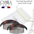 Camila Paris French Made Small Decorative Hair Side Combs Large Grip ...