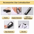 Office Supplies,Black Desk Accessories,Office Supplies Set,Stapler and ...