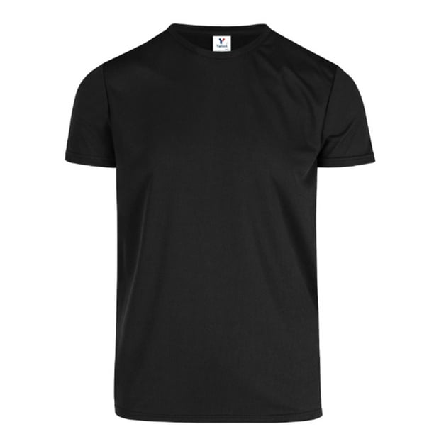 Playera Cuello Redondo para Caballero, Color Negro, Talla Chica, 100% ...