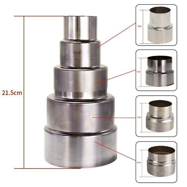 GLFILL Stainless Steel Flue Liner Reducer Tubing Connector Chimney ...