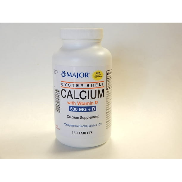 Oyster Shell Calcium 500 mg With Vitamin D 200 IU (Pack of 3) - Walmart.com