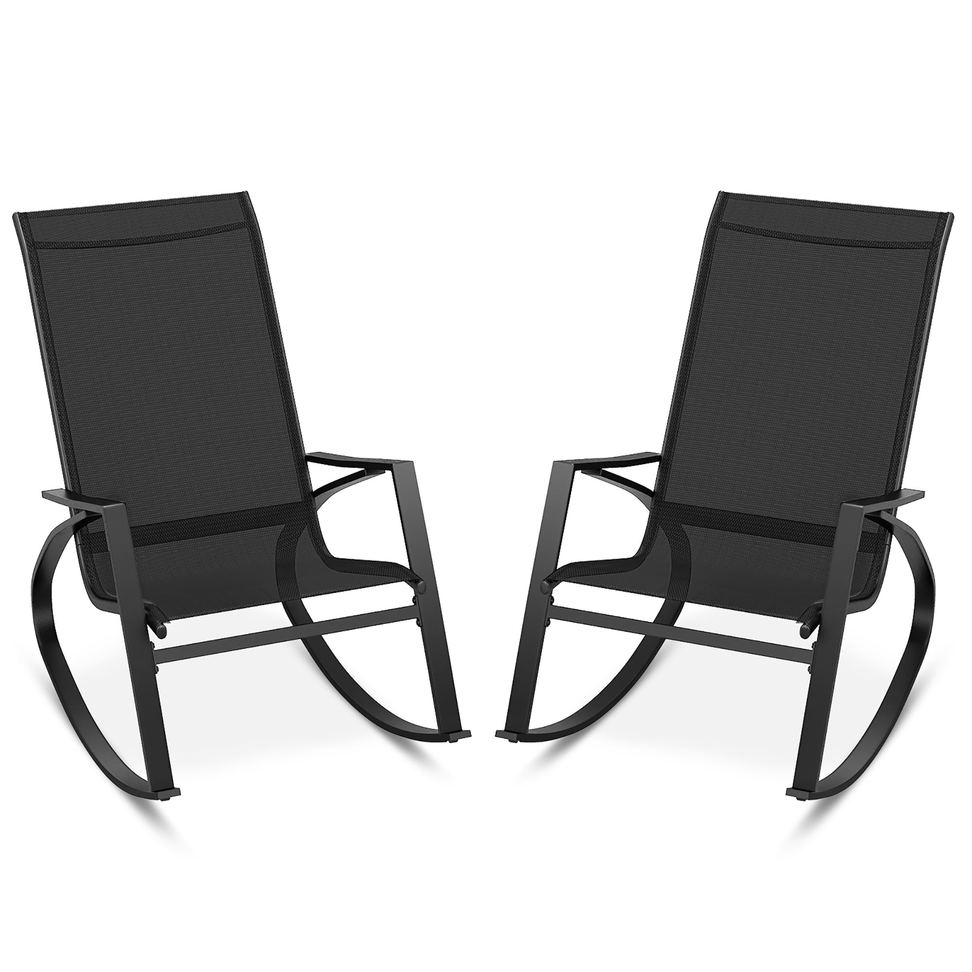 Click here for Gymax 2 Pcs Patio Rocking Chairs W/ Ergonomic Back... prices