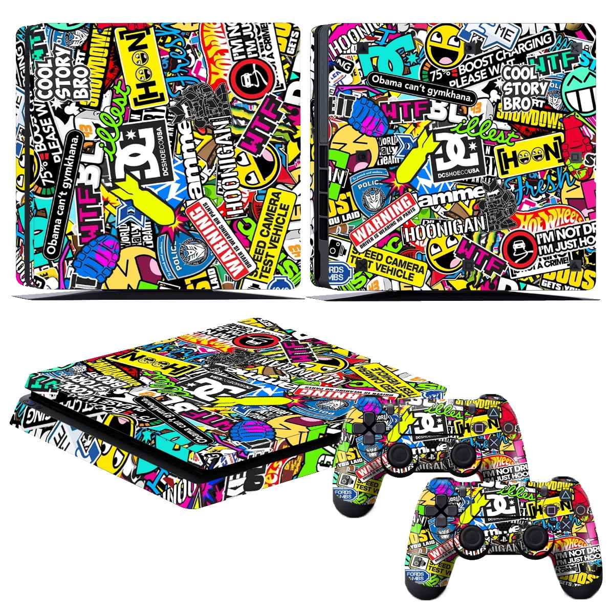 Vinyl Skin Cover Decal Protective Sticker for Sony PS4 Slim Console and ...