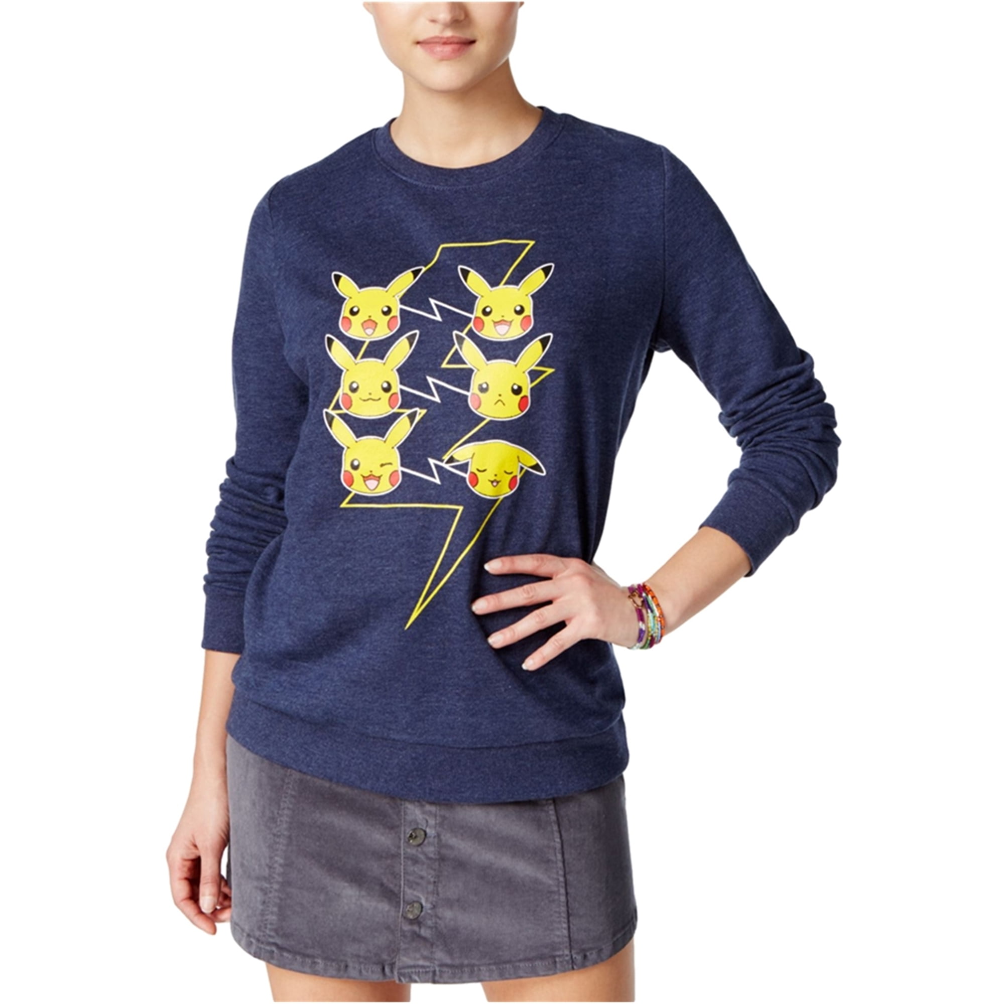 Mighty Fine Womens Pikachu Sweatshirt, Blue, X-Large - Walmart.com