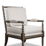 DTY Indoor Living Silverthorne Spindle Chair,Weathered Gray/Beige ...