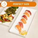 Bruntmor Oven Safe 4 Porcelain Rectangular Serving Platters 14x6 Inch ...