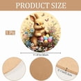 11.8x11.8 Inch Round Wooden Sign Featuring Adorable Fluffy Light Brown ...
