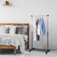 Ktaxon Adjustable Rolling Garment Rack Single Hanging Bar Clothes ...