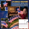 8-Piece Solar American Flag Light Set, LED Outdoor Courtyard Lawn ...
