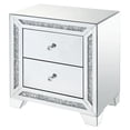Night Table - Mirrored & Faux Diamonds Ningbo - Walmart.com